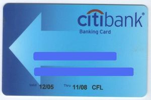 Bank Card: CITIBANK - Banking Card (Citibank, VenezuelaCol:VE-MS-0209.02