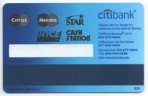 Bank Card: CITIBANK - Banking Card (Citibank, VenezuelaCol:VE-MS-0113.02