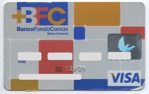 Bank Card: BFC - Banco Fondo Común (Banco Fondo Común, VenezuelaCol:VE ...