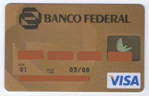 Bank Card: Banco Federal (Banco Federal, VenezuelaCol:VE-VI-0427