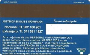 Functional Card: Mapfre Vida Medisalud (Insurance, Spain(Mapfre) Col:ES ...