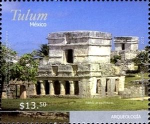 Stamp: Archeology in Tulum (Mexico(Archeology in Tulum) Mi:MX 3739,Sn ...