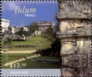 Stamp: Archeology in Tulum (Mexico(Archeology in Tulum) Mi:MX 3740,Sn ...
