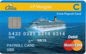 Bank Card: Costa Cruise - Crew Payroll Card (J.P.Morgan, ItalyCol:IT-MC ...