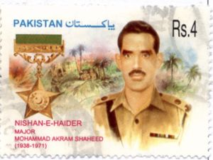 Stamp: Major Mohammad Akram Shaheed (Pakistan(Defence Day) Mi:PK 1098 ...