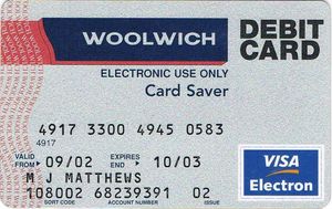 Bank Card: WOOLWICH - Card Saver (Woolwich, United Kingdom of Great ...