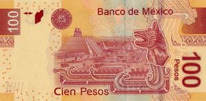 Banknote: 100 Pesos (Mexico(2004-2022 Issue) Wor:P-124f.2
