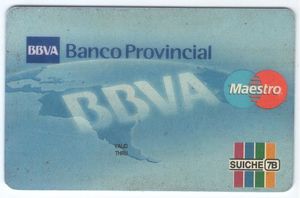 Bank Card: BBVA Banco Provincial (Banco Provincial, VenezuelaCol:VE-MS-0437