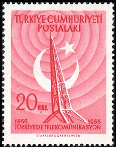 Stamp: Telegraph (Türkiye (Turkey)(Telegraph 4v) Mi:TR 1437,Sn:TR 1168 ...