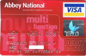 Bank Card: Abbey National - multi function (Abbey National, United ...