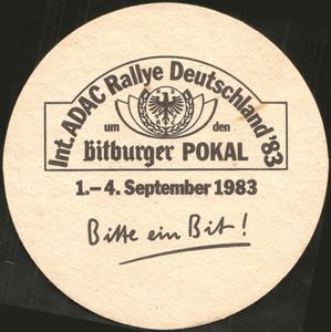 Beer Coaster: Bitburger (Bitburger Brauerei, Germany, Federal ...