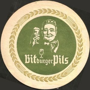 Beer Coaster: Bitburger (Bitburger Brauerei, Germany, Federal Republic ...