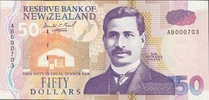 Banknote: 50 Dollars (New Zealand(1992-1999 ND Issue) Wor:P-180a