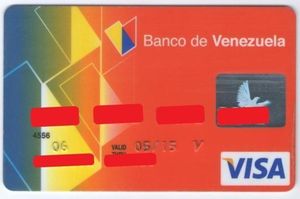 Bank Card: Banco de Venezuela (Banco De Venezuela, Venezuela) Col:VE-VI ...