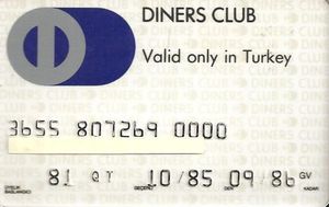 Bank Card: Diners Club (Koçbank, Türkiye (Turkey)Col:TR-DC-0002
