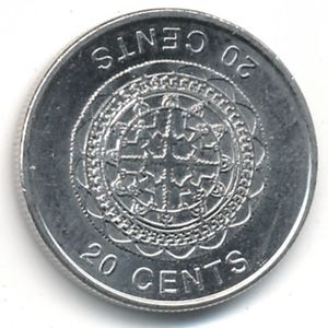 Coin: 20 Cents (magnetic) (Solomon Islands(2012~Today - Third Series ...