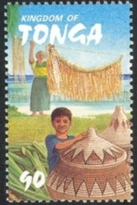 Stamp: Weaving - Weaving Mats (Tonga(Weaving) Mi:TO 1636,Sn:TO 1075,Yt ...
