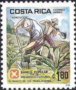 Stamp: Farmer (Costa Rica(Workers Bank) Mi:CR 1129,Sn:CR C841,Yt:CR ...