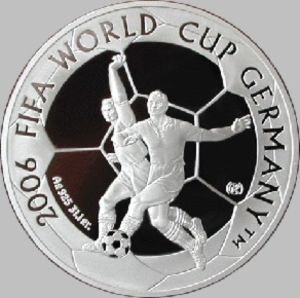Coin: 100 Tenge (FIFA World Cup. Germany 2006) (Kazakhstan) (2004 ...
