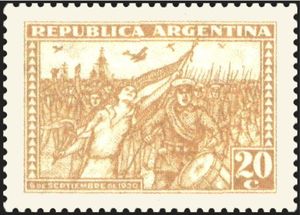 Stamp: The march of freedom fighters (Argentina) (Revolution of ...