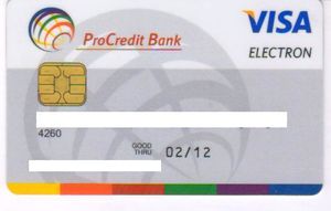 Bank Card: ProCredit Bank Visa Electron - 09950294 (ProCredit Bank ...