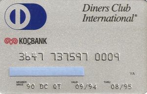 Bank Card: Diners Club Internatıonal (Koçbank, Türkiye (Turkey)Col:TR ...