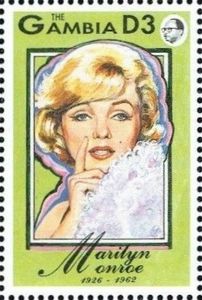 Stamp: Marilyn Monroe (Gambia) (Entertainers) Mi:GM 1643,Sn:GM 1398i,Sg:GM 1567