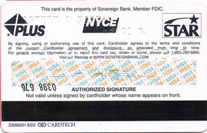 Bank Card: Sovereign Bank (Sovereign Bank, United States of AmericaCol ...