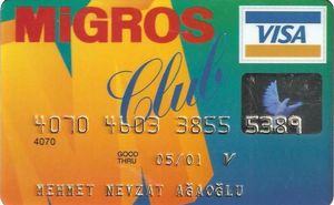 Bank Card: Migros Club (Koçbank, Türkiye (Turkey)Col:TR-VI-0029