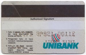 Bank Card: Unicash (Unibank (Indonesia), Indonesia) Col:ID-GM-0037