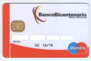 Tarjeta de Banco: Banco Bicentenario (Banco Bicentenario, Venezuela ...