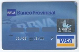 Bank Card: BBVA Banco Provincial (Banco Provincial, VenezuelaCol:VE-VI-0097