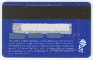 Bank Card: BBVA Banco Provincial (Banco Provincial, VenezuelaCol:VE-VI-0435