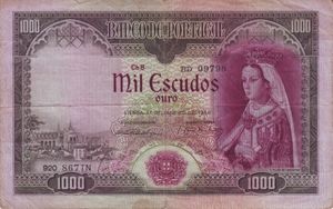 Banknote: 1,000 Escudos (Portugal(1956 Chapa 8 Issue) Wor:P-161a.2