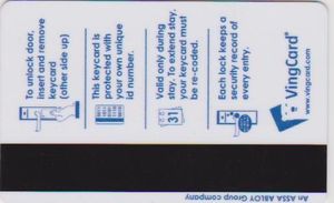 Hotel Card: VingCard - Blue print (VingCard (Manufacturer ...