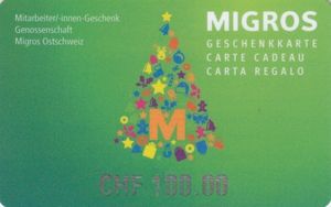 Gift Card: Migros Ostschweiz (Migros, Switzerland(Christmas) Col:CH-MIG ...