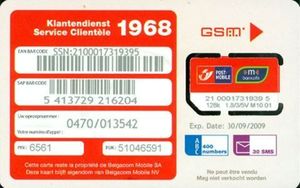 Phonecard: PostMobile SIM card (Proximus (Belgacom Mobile), Belgium ...