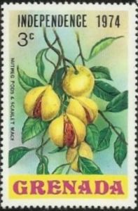 Stamp: Nutmeg and Mace (Grenada(Independence) Mi:GD 583,Sn:GD 547,Yt:GD ...