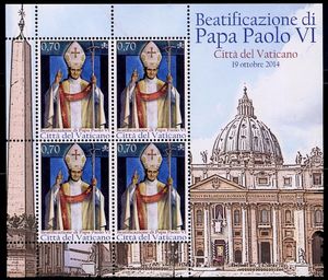 Stamp Beatification Of Pope Paul Vi Vatican City Beatification Of