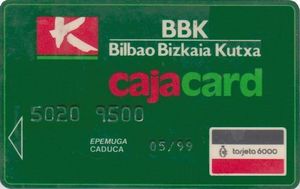 Bank Card: Cajacard (BBK - Caja Bilbao Bizkaia, SpainCol:ES-T6-0023