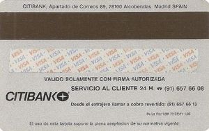 Bank Card: Citibank Race (Citibank, SpainCol:ES-VI-0434