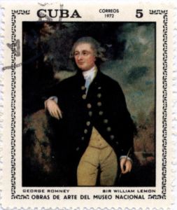Марка: 'Sir William Lemon' , George Romney (Куба(Paintings from the ...