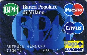 Bank Card: BMP world (Banca Popolare di Milano, ItalyCol:IT-MS-0020