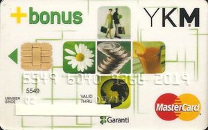 Bank Card: +Bonus YKM (Garanti Bankası, Türkiye (Turkey)Col:TR-MC-0050