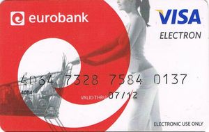 Bank Card: Visa Electron (Euro Bank SA, PolandCol:PL-VE-0022.04
