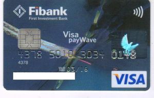 Tarjeta de Banco: FiBank Visa PayWave Dark Blue - 10/11/000 (First ...