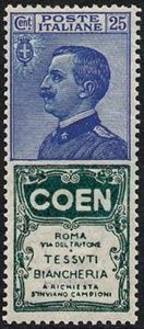 Stamp: Coen (Italy) (Stamps with appendix advertising) Mi:IT 90R8,Sn:IT ...