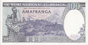 Banknote: 100 Francs (Rwanda(1982 Issue) Wor:P-18