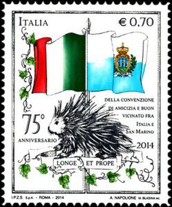 Stamp: 75th Anniversary of the Convention - Italy & Sam Marino (ItalyMi ...