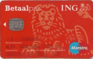 Bank Card: Betaalpas ING (ING Bank, NetherlandsCol:NL-MS-0011.05